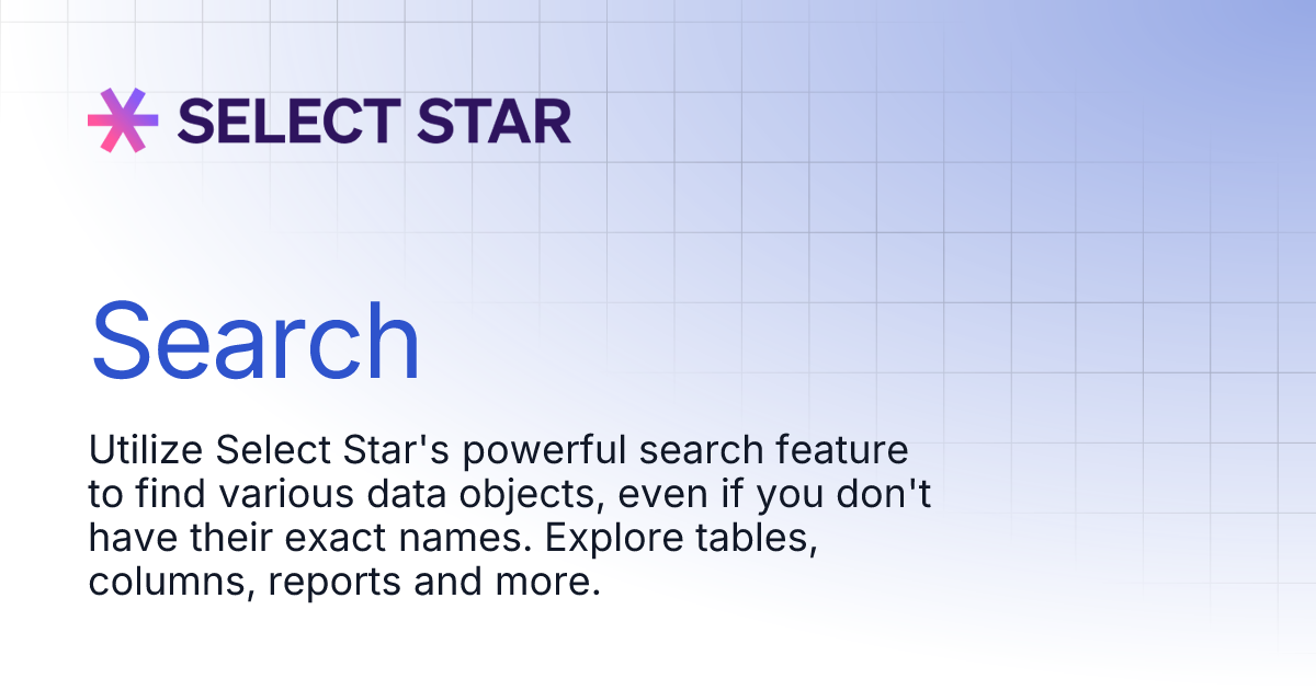Search | Select Star