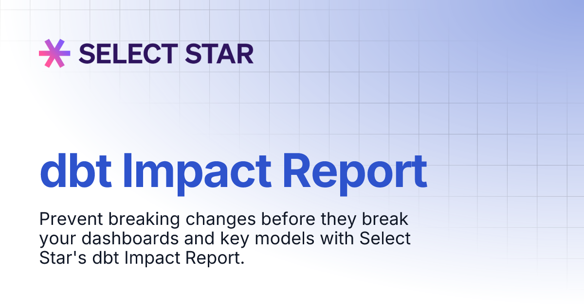 dbt Impact Report | Select Star