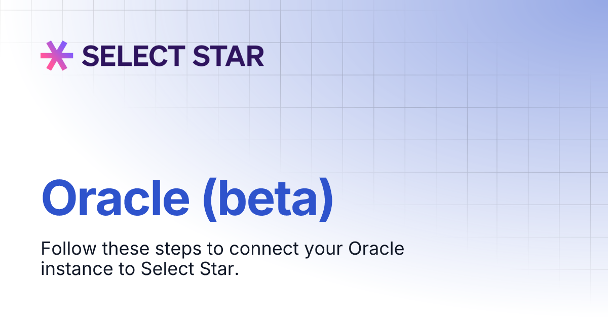 Oracle (beta) | Select Star